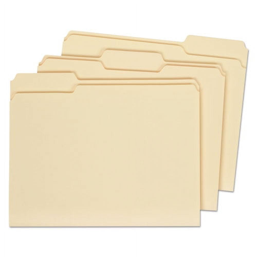 Double-Ply Top Tab Manila File Folders, 1/3-Cut Tabs: Assorted, Letter ...