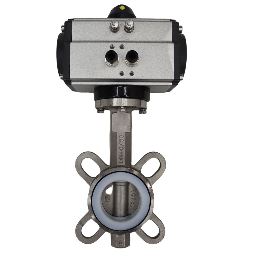 Double Pneumatic Acting Butterfly Ball Valve Pump Check Industrial ...