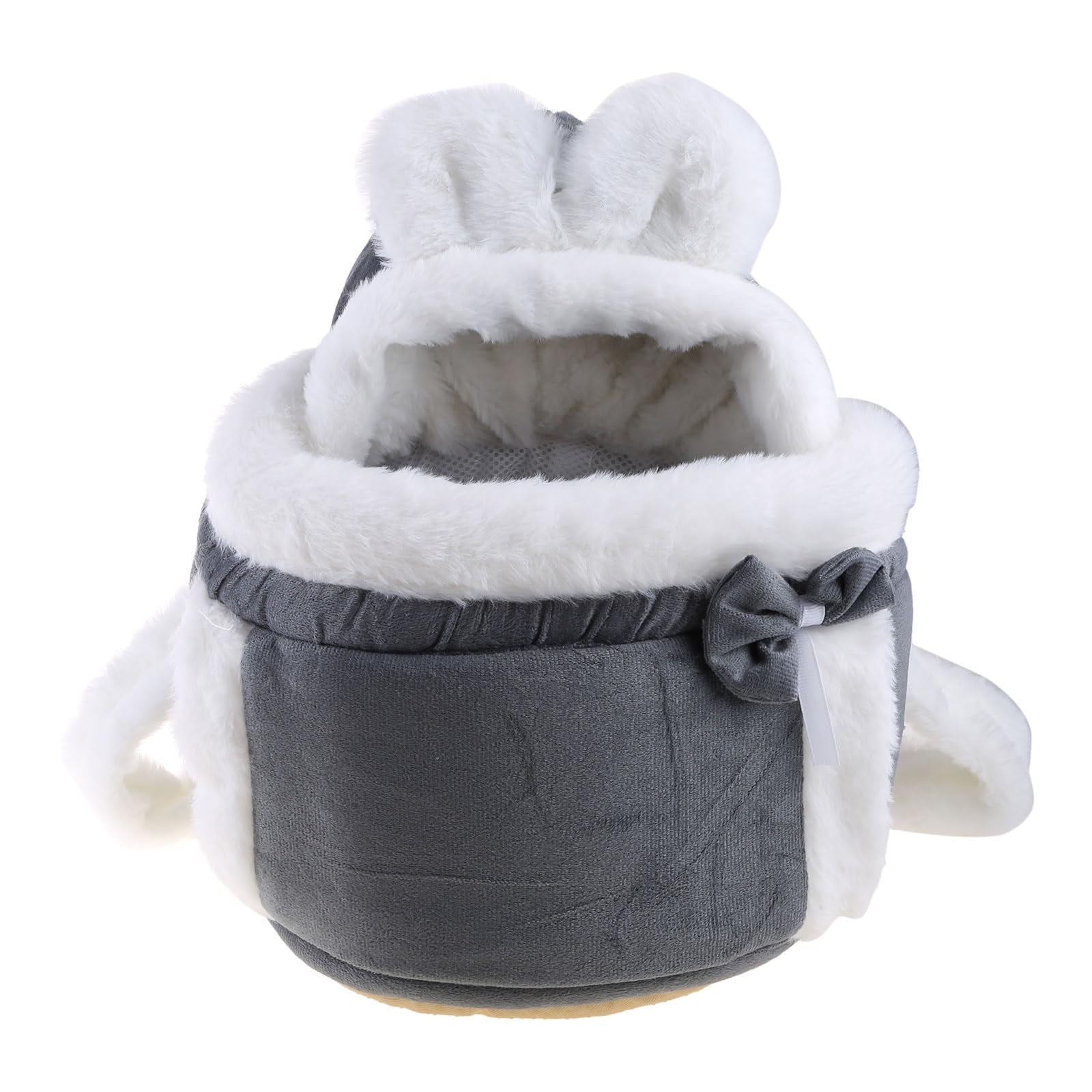 Double Pocket Cat Front Pack - Warm Flannel Pet Carrier Backpack for ...