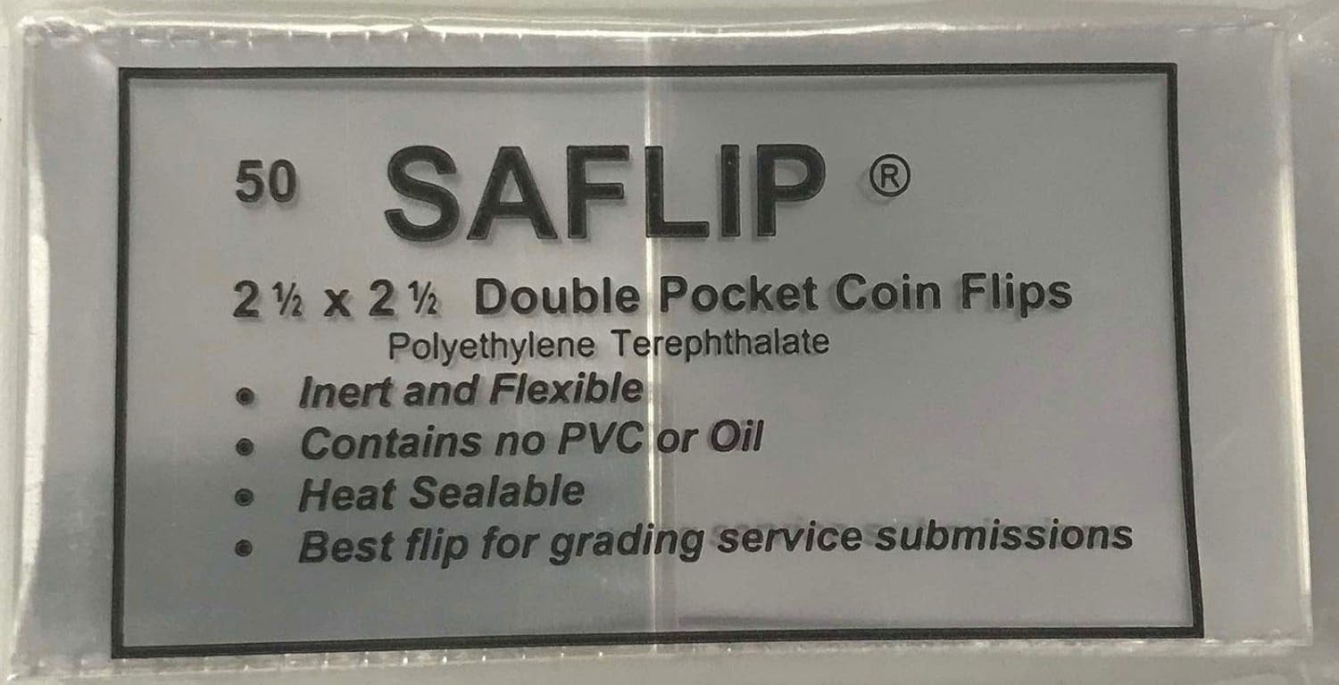 Double Pocket Safety Coin Flips (2½" x 2½", 50 Flips) - Walmart.com