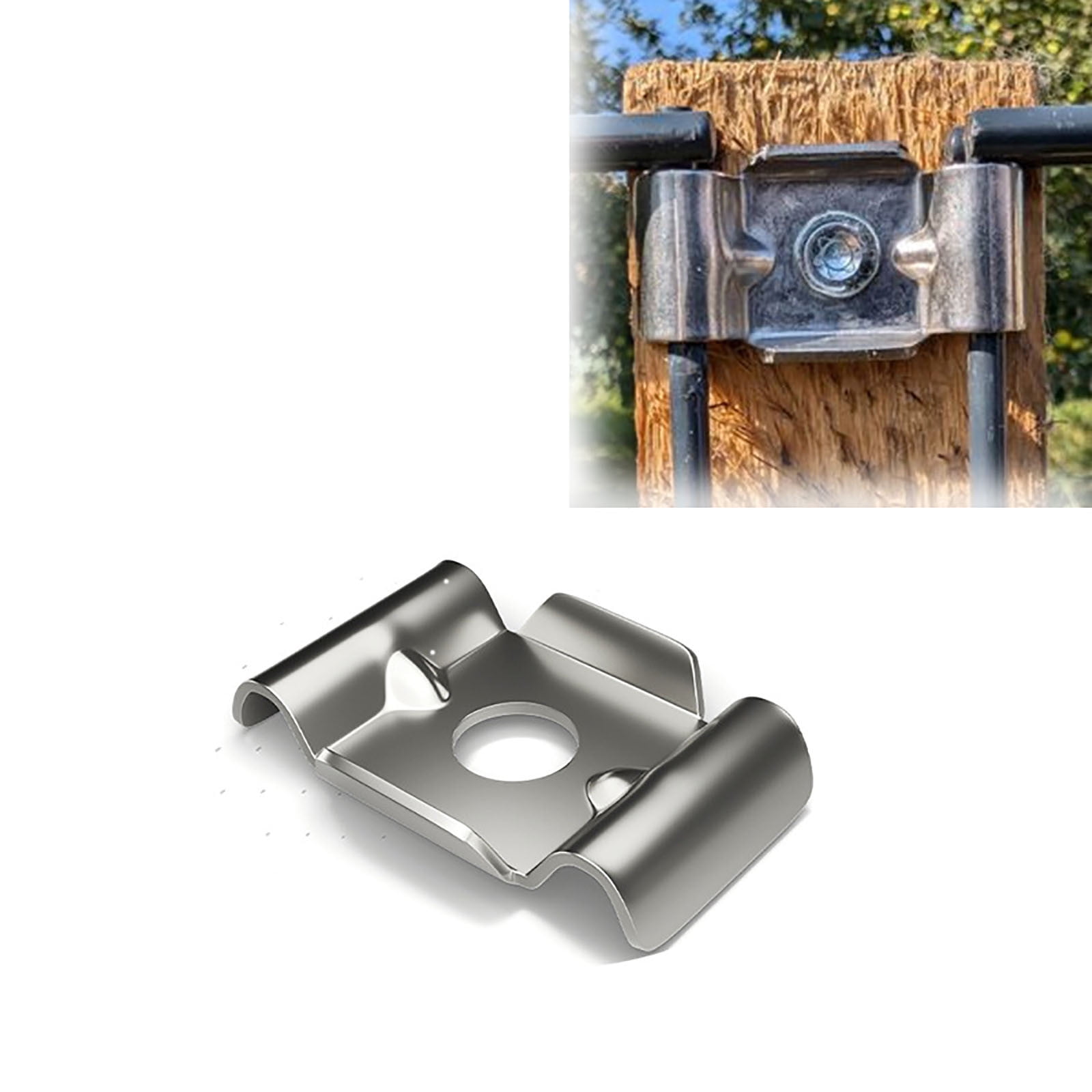 Double Pole Pad Fence Bracket Fixings Type Metal Sheet Clamp for ...