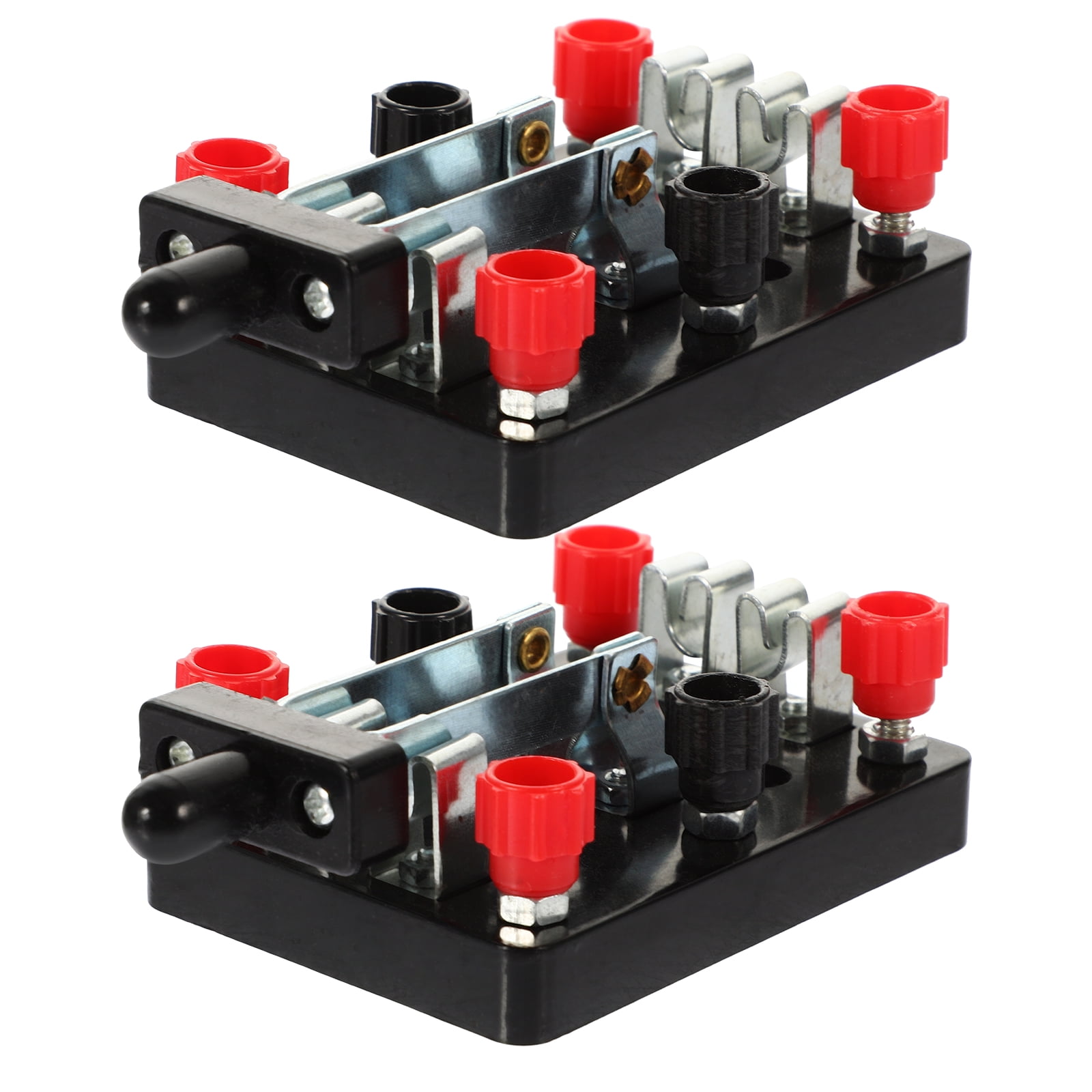 NIAIZEK School Electronic Experiment Double Pole Switch Black Plastic ...