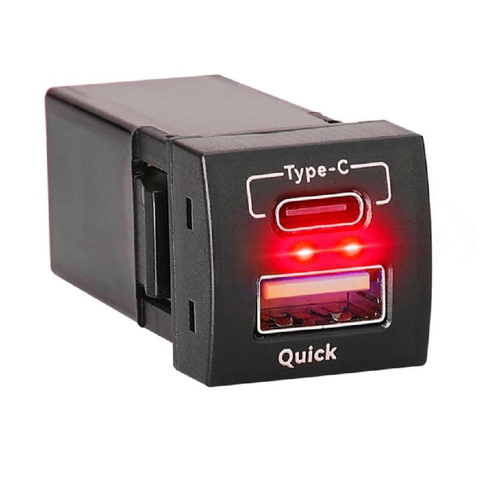 Double Port Car Charger Fast Charging Adapter QC3.0 USB A PD30W Type C ...