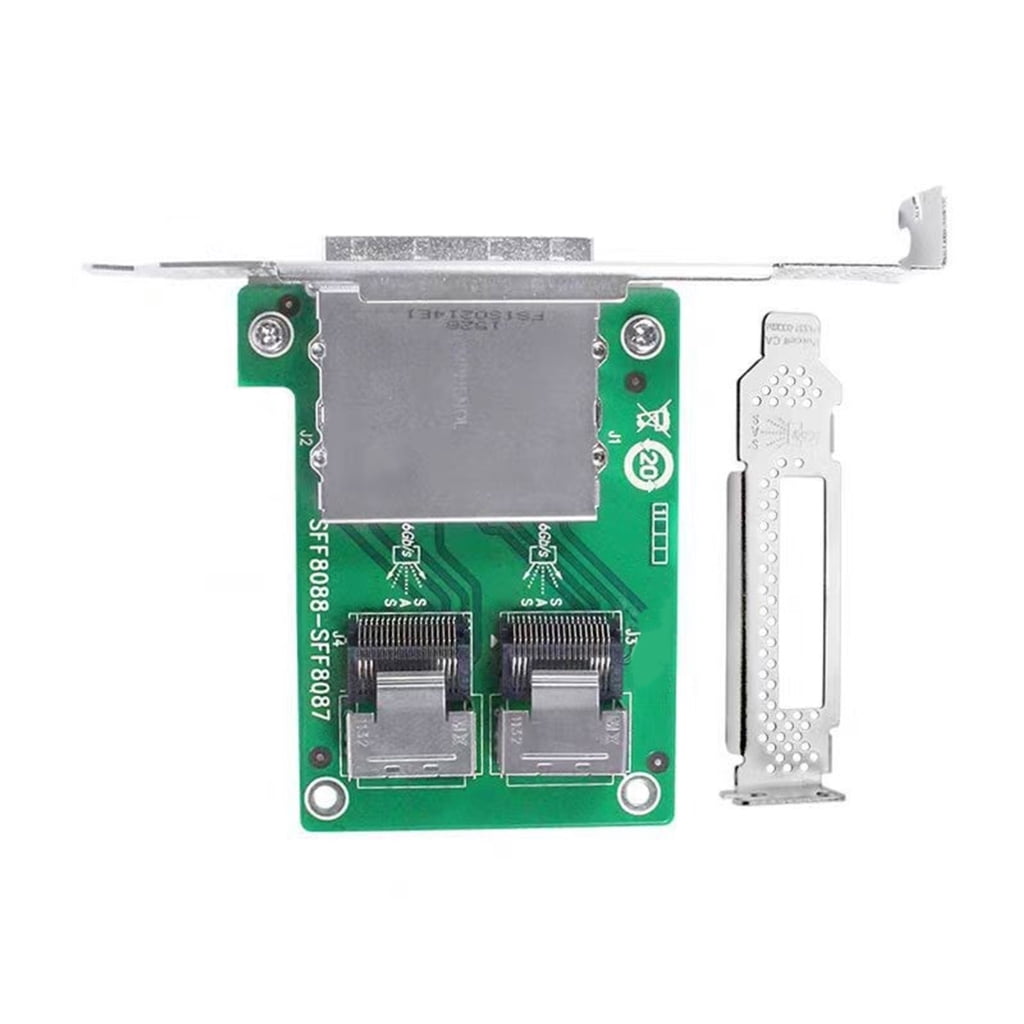 Double Port SFF-8088 To SFF-8087 Adapter 6Gbps Transfer And PCI Bracket ...