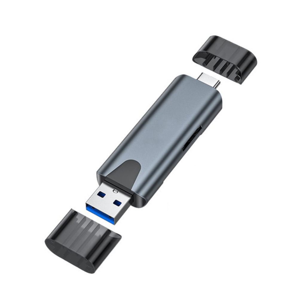 Double Port USB C And USB 2.0 Memory Card Reader For Microed TF Cards ...