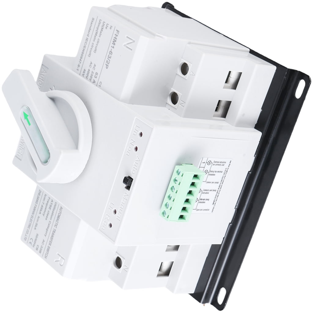 Double Power 63A Automatic Transfer Switches 2P 220V/110V Miniature ...
