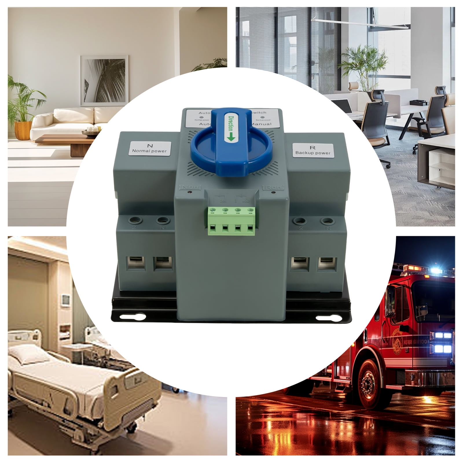 Double Power Automatic Change-Over Switch with Fast Switching, Manual ...