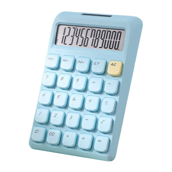 Double Power Solar Battery Calculator with Big Button 12 Digit LCD ...