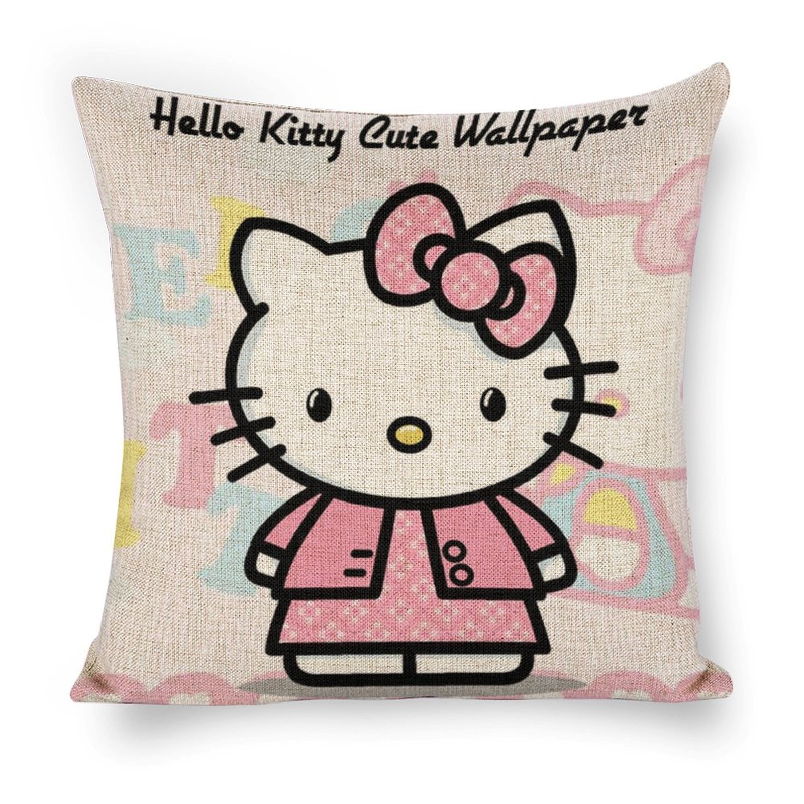 Double Print Hello Kitty Pink Clothing Pillow Covers Home Decorations for Sofa, Soft Throw ...