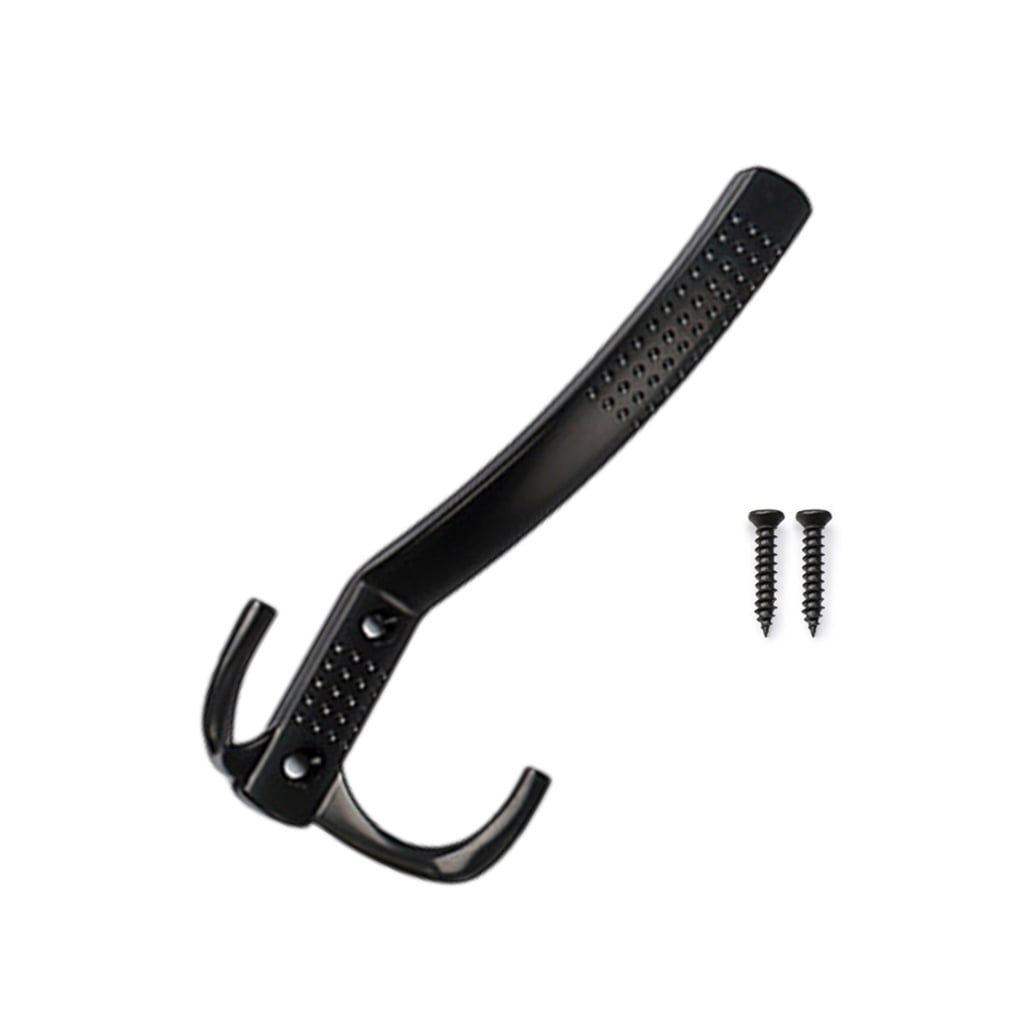 Double Prong Hook Wall Mounted Coat Hook Towel Hanger Wall Clothes ...