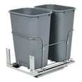 Double Pull-Out Trash Can Under Cabinet – 2x35 QT Space-Saving Steel ...