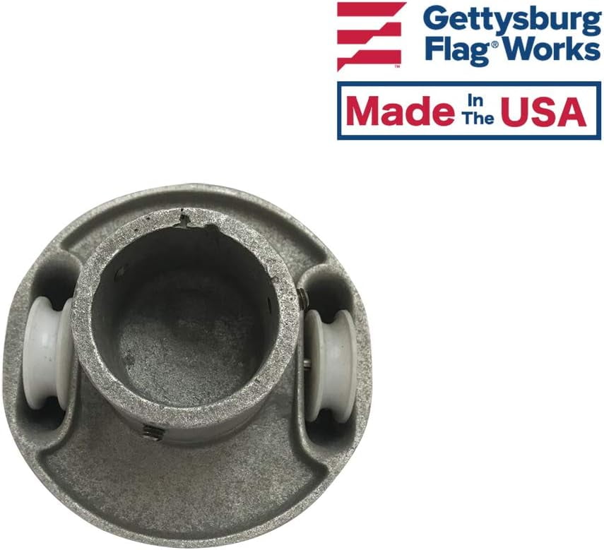 Double Pulley Cast Aluminum Rotating pole Pulley Truck, with Set Screws ...