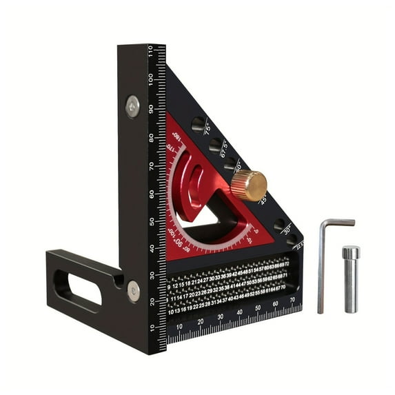 Double Purpose Aluminum Alloy Measuring Ruler Set Anticorrosion Finish ...