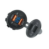 Double QC3.0+Double PD Type-C Outlet USB Power Outlet Car Charging ...