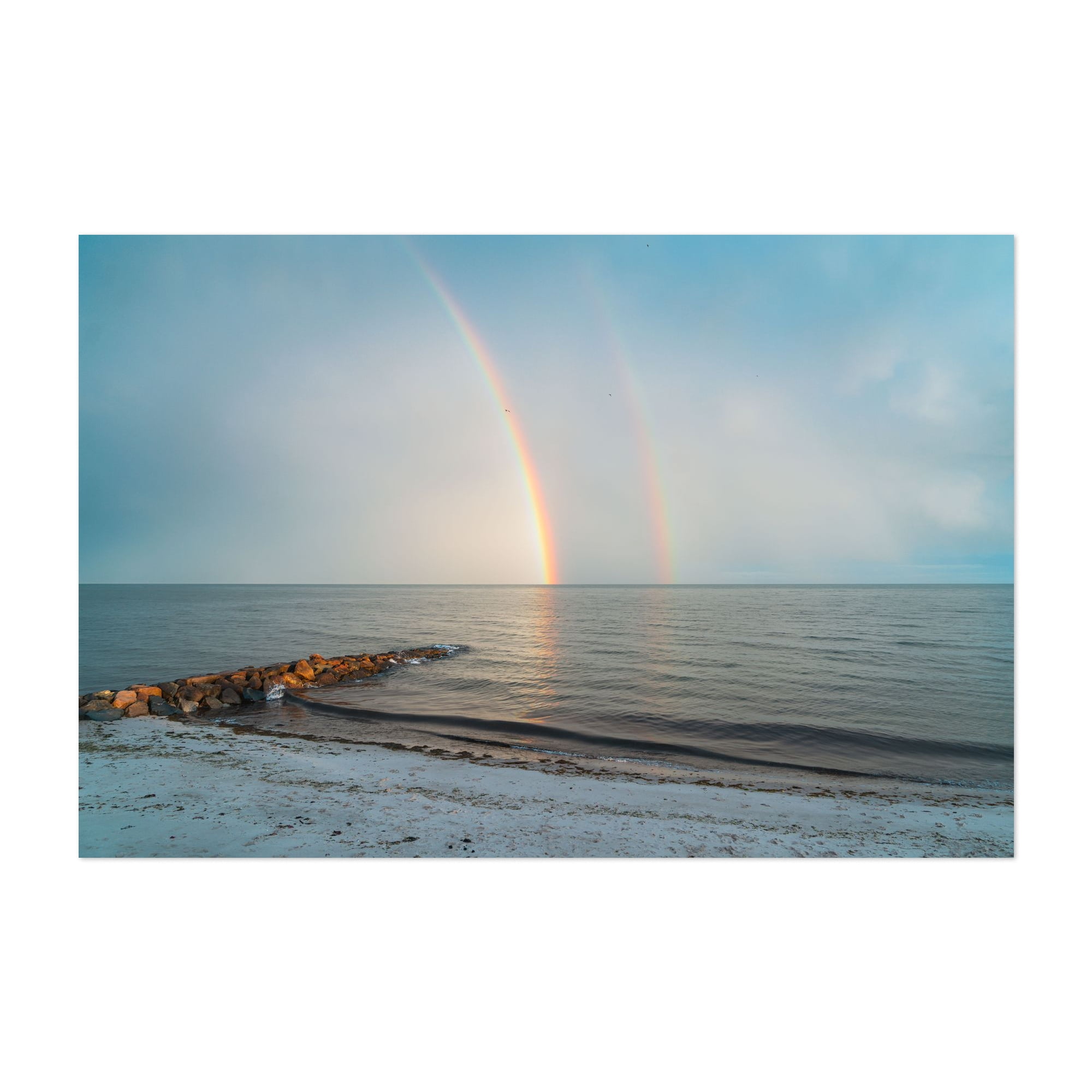 Double Rainbow - Massachusetts Photography Seascape Beach Ocean Coastal ...