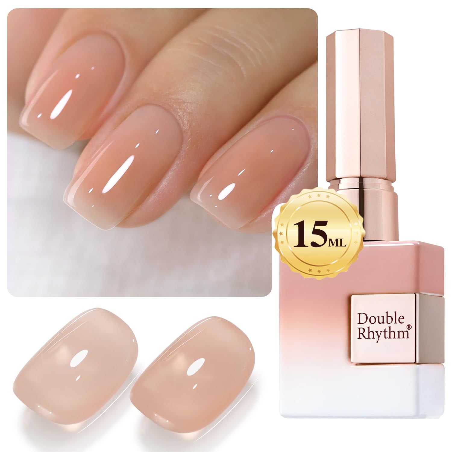 Double Rhythm Gel Polish AIF9 Translucent Sheer Neutral Natural Light ...