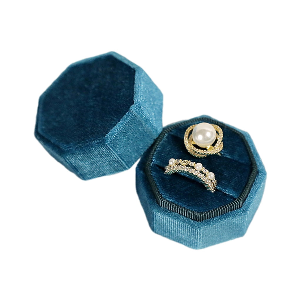 Double Rings Box Jewelry Gift Storage Organizer Rings Jewelry Rings ...