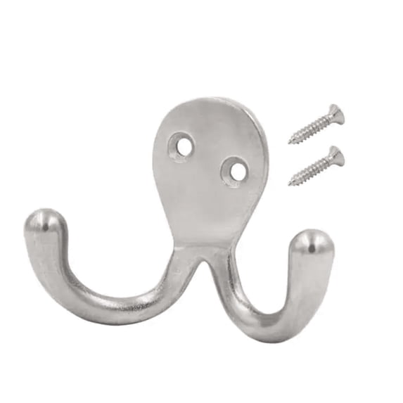 Double Robe Hook in Stainless Steel 17754 - Walmart.com