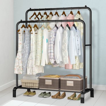 Mainstays Adjustable Rolling Garment Rack Metal Chrome, White, 84 ...