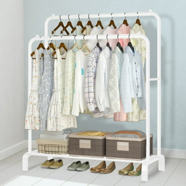 Econoco 60" Hangrail Adjustable Height Rolling Garment Clothing Rack ...