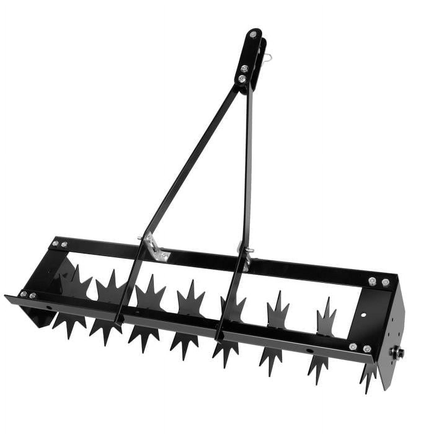 Double Rod Rolling Lawn Aerator with Star Shaped Steel Tines, Tow ...