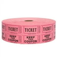 Double Roll Tickets - Pink - 50/50 Raffle Tickets - 2 Part - Walmart.com