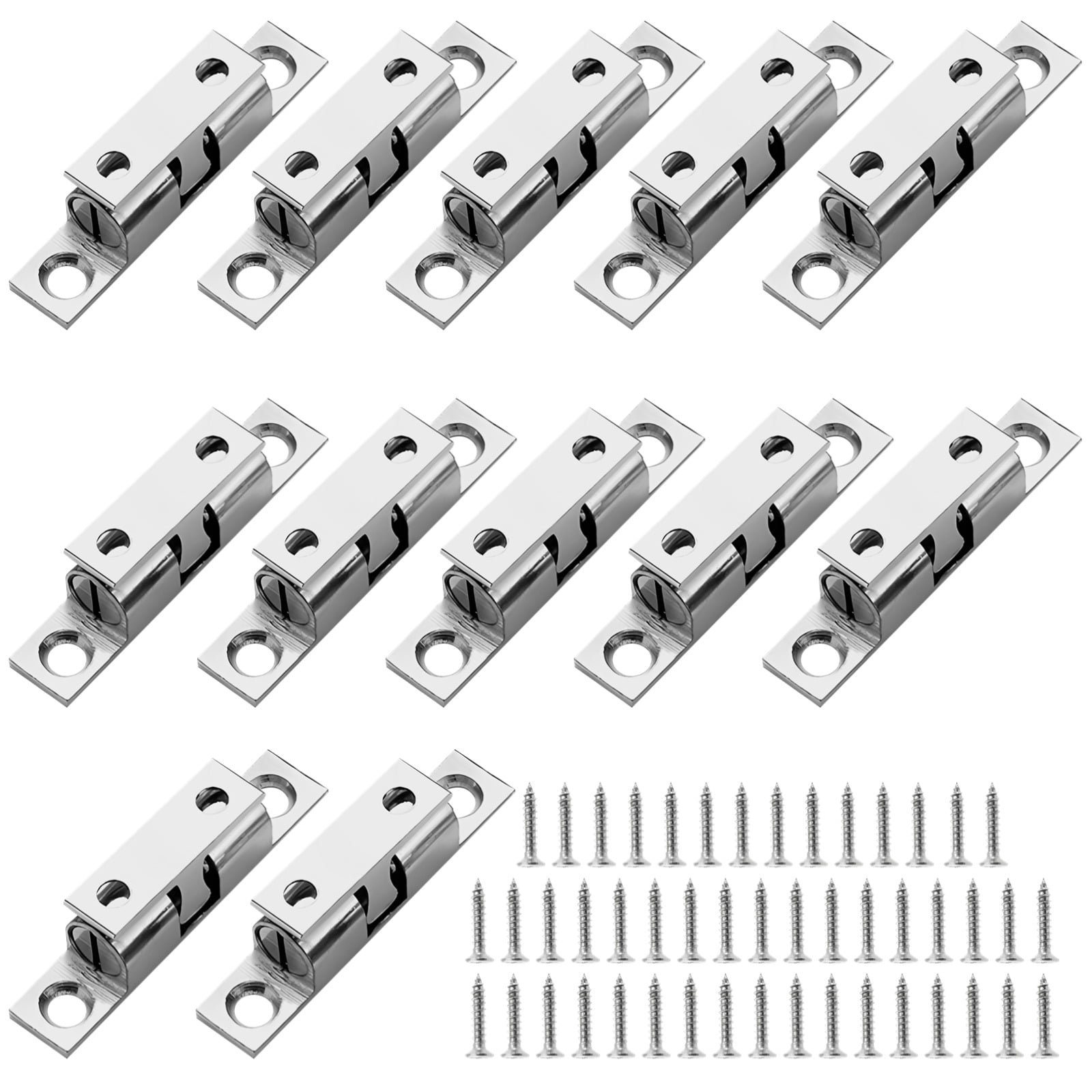 Double Roller Catch, 12 Pcs 50 mm Cabinet Door Catches, Jiozermi Copper ...