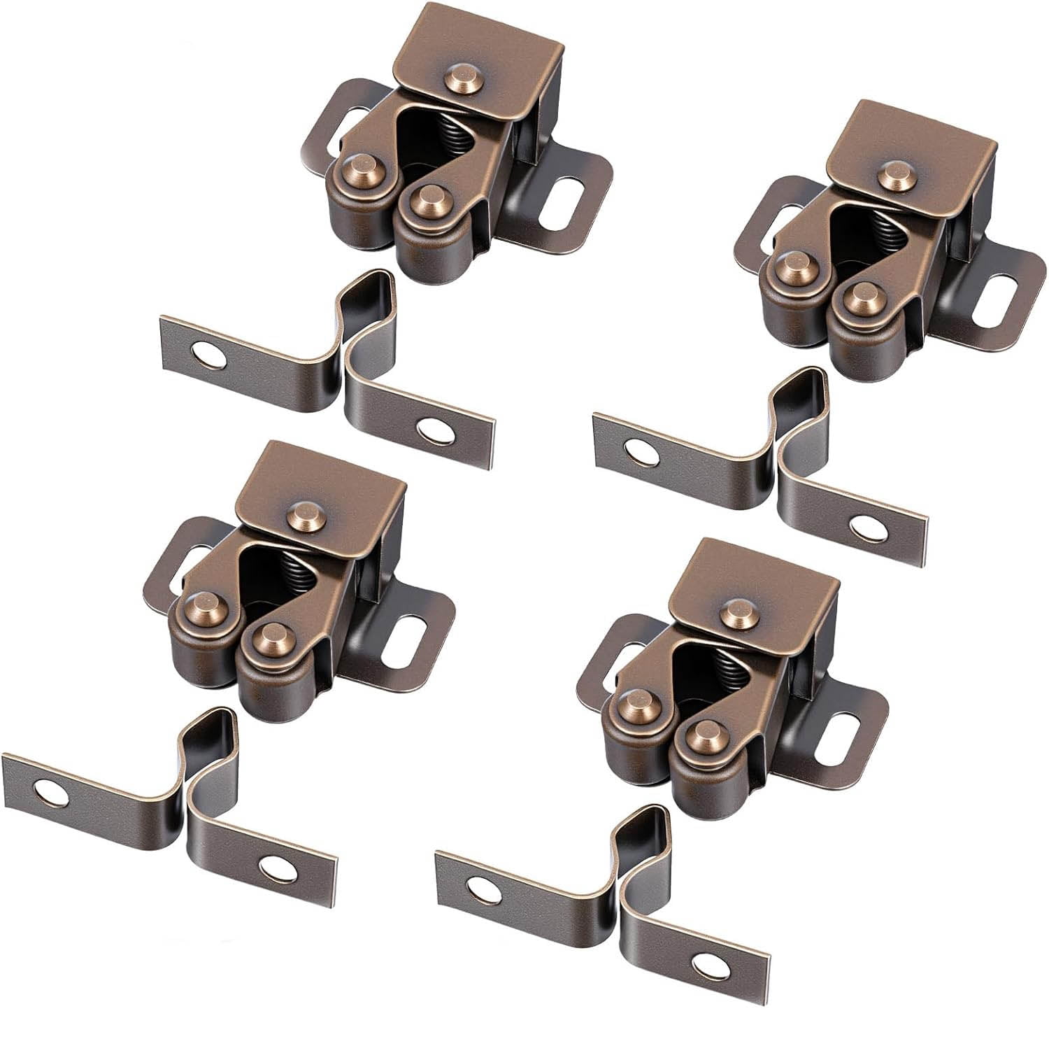 Double Roller Catch Cabinet Latch Hardware for Cupboard Closet Kitchen ...
