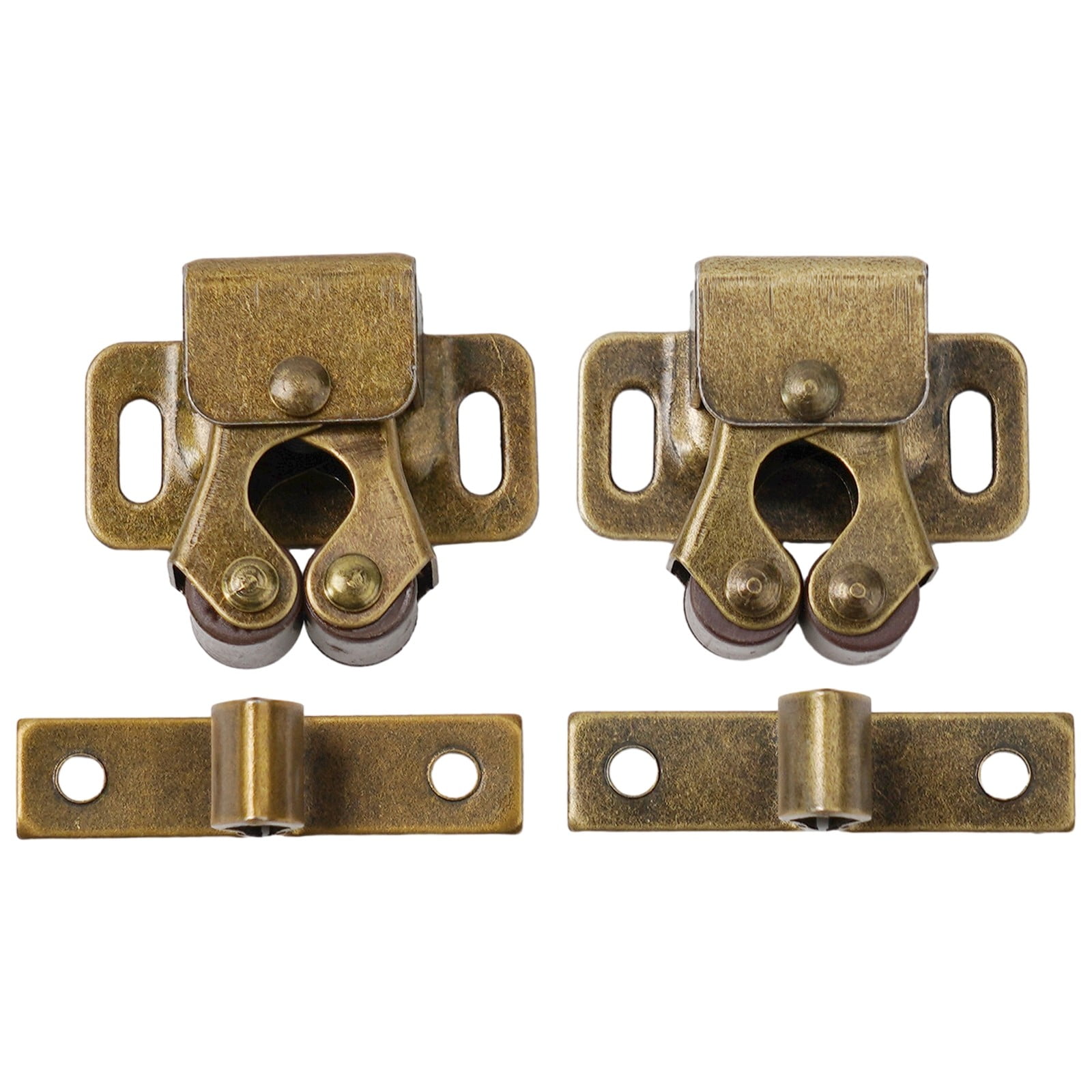 Double Roller Catch Cupboard Cabinet Door Close Latch Gripper Lock ...