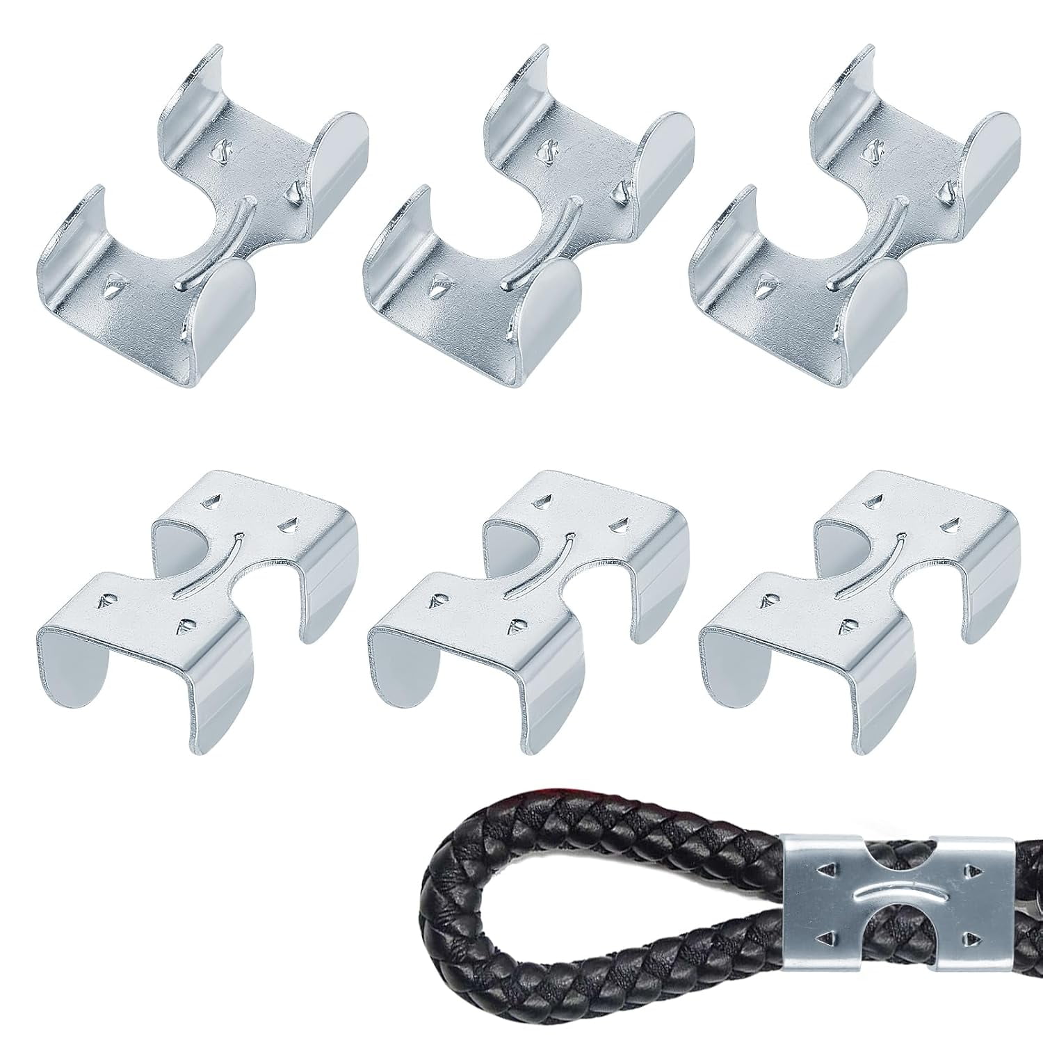 Double Rope Clamps Heavy Duty 1/4 Inch Metal Double-Ended Rope Clamps ...