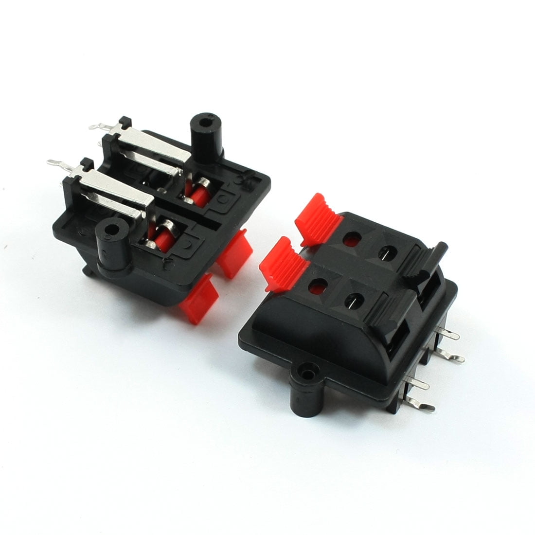 Double Row 2 Black 2 Red 4 Positions Speaker Terminal Plate 4P 2 Pcs ...
