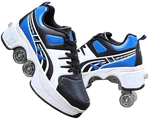 Double-Row Deform Wheel Automatic Walking Shoes Invisible Deformation ...