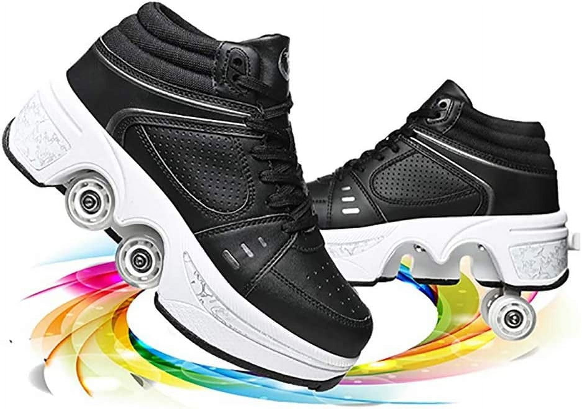 Double-Row Deform Wheel Automatic Walking Shoes Invisible Deformation ...