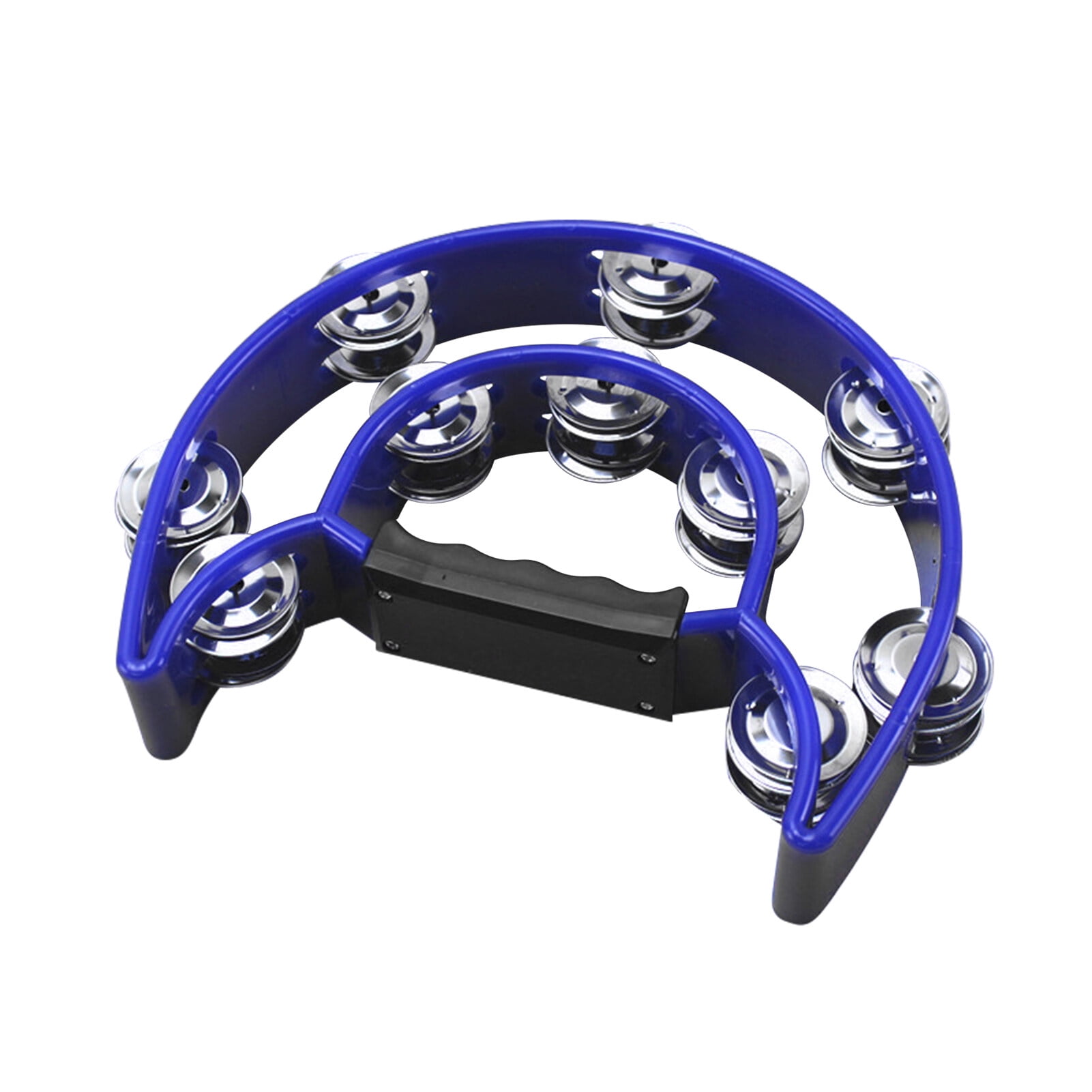 Double Row Handheld Tambourine Metal Jingles Hand Held Plastic Musical ...
