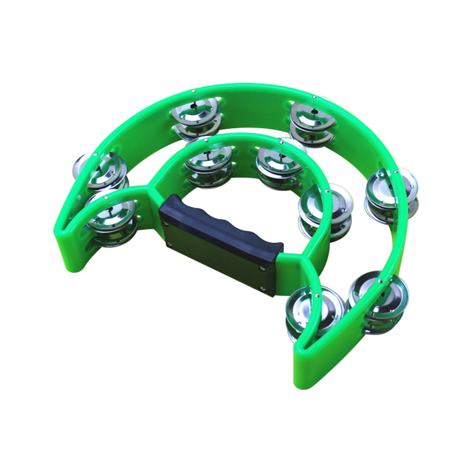 Double Row Handheld Tambourine Metal Jingles Hand Held Plastic Musical ...