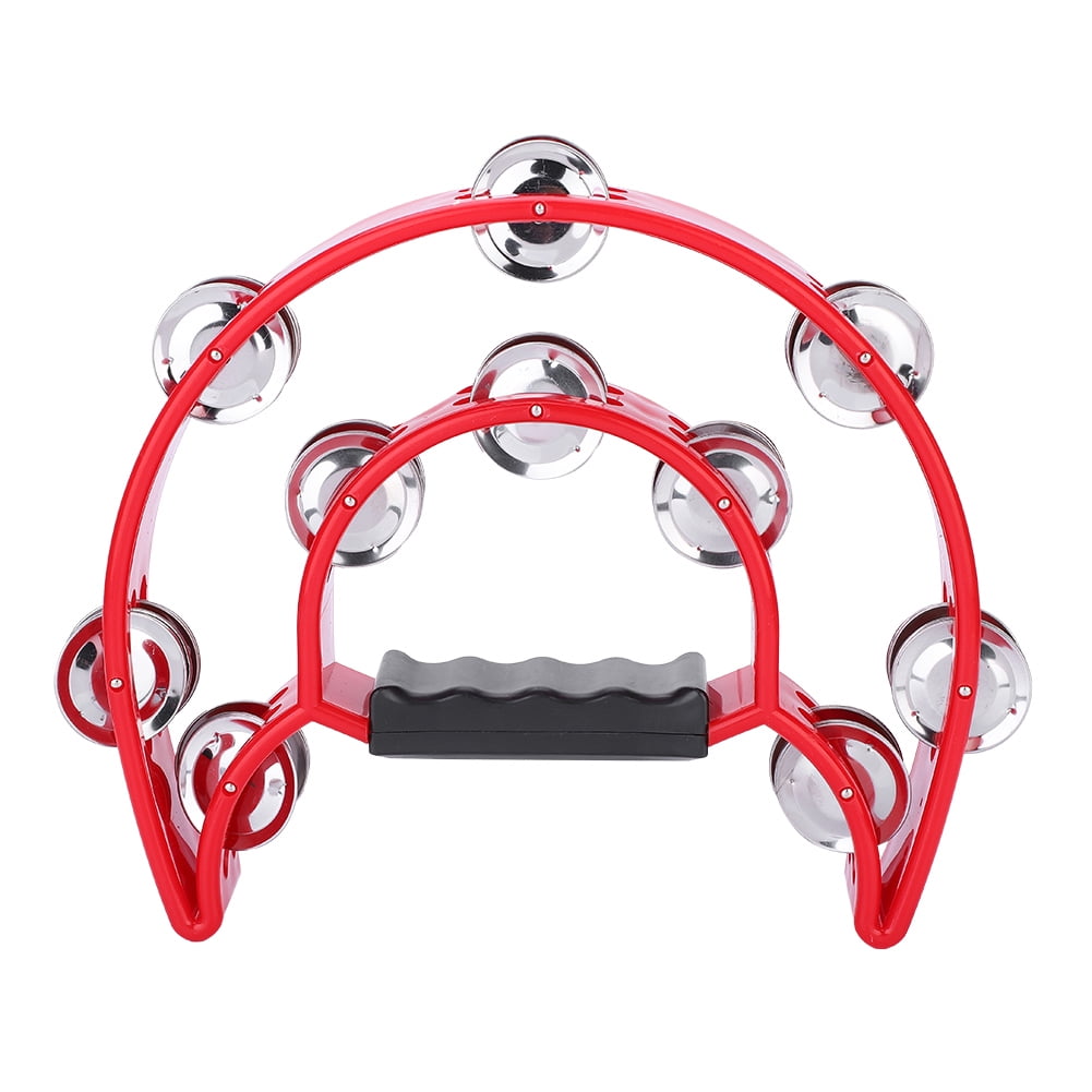 Double Row Jingles Handbell Tambourine Percussion Musical Instrument ...