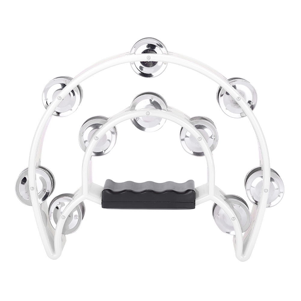 Double Row Jingles Handbell Tambourine Percussion Musical Instrument ...