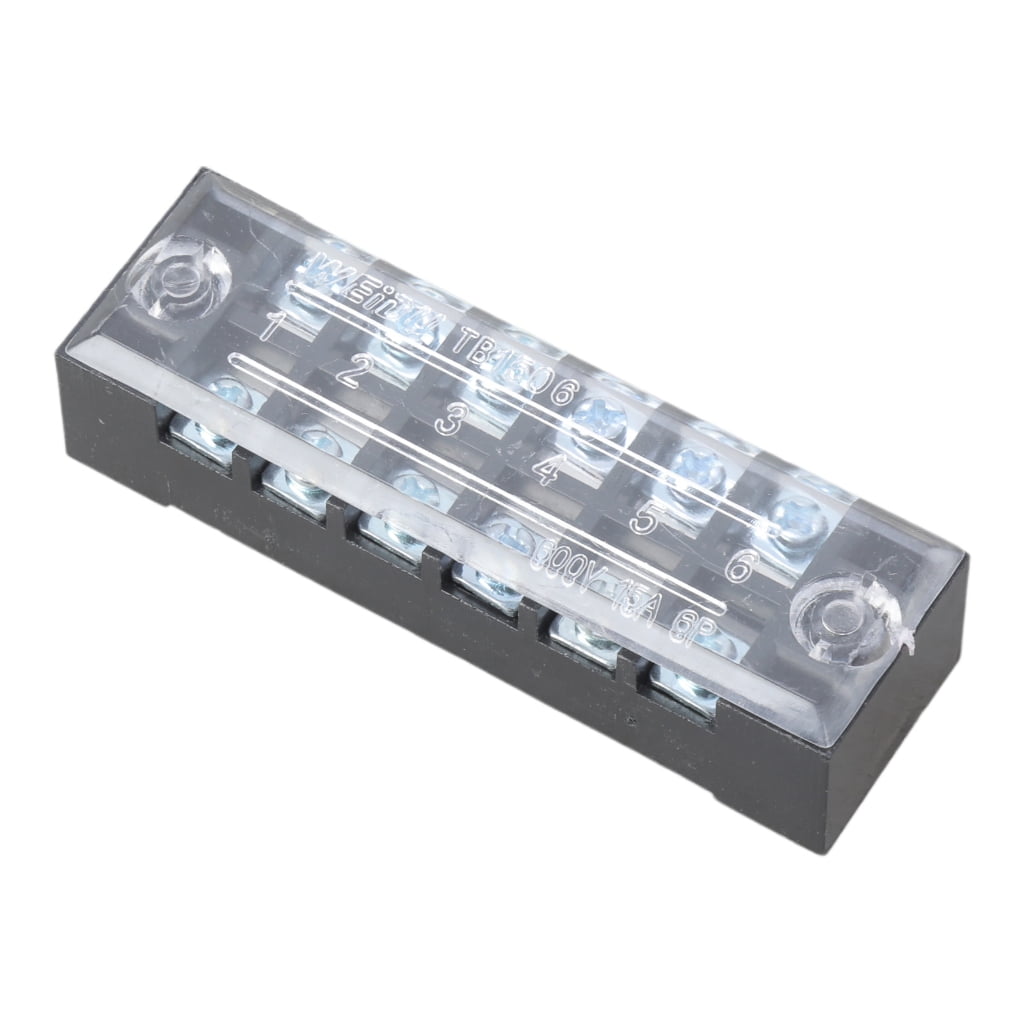 Double Row Strips Screw Terminals Block Fixed Wiring Board Connector ...
