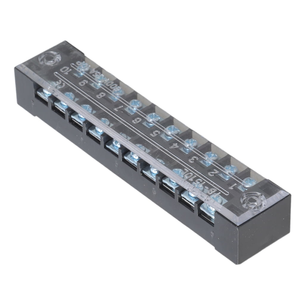 Double Row Strips Screw Terminals Block Fixed Wiring Board Connector ...