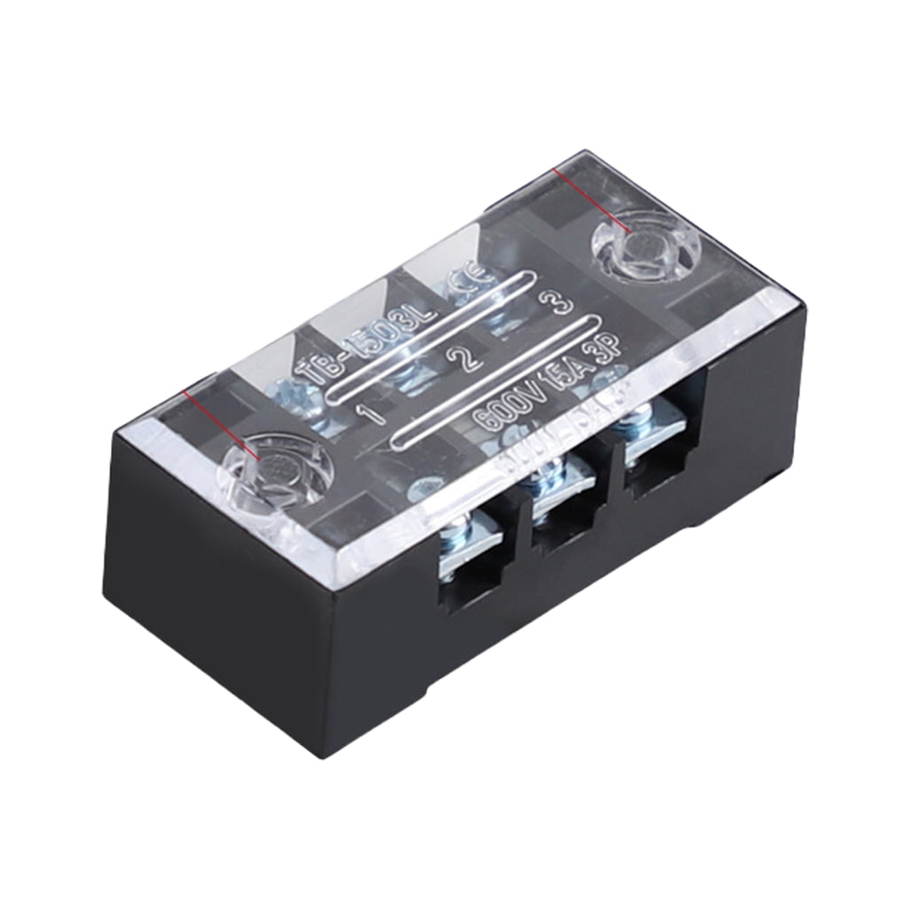 Double Row Strips Screw Terminals Block Fixed Wiring Board Connector ...