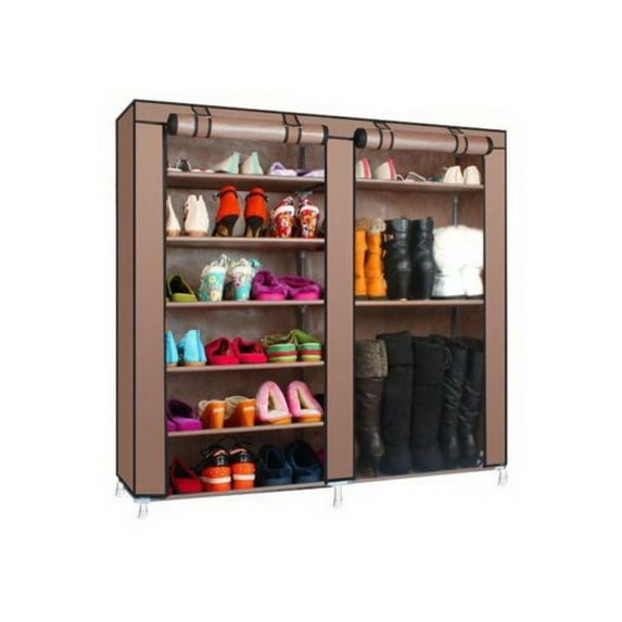 Double Rows Home Shoe Rack Shelf Storage Closet Organizer Cabinet ...