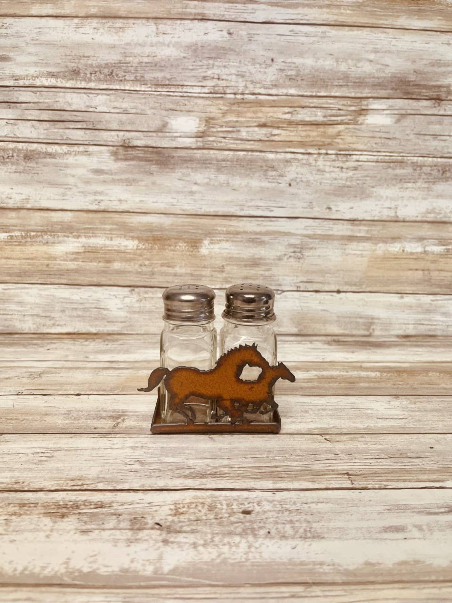 Double Running Horses Salt N Pepper Shaker Holder - Walmart.com