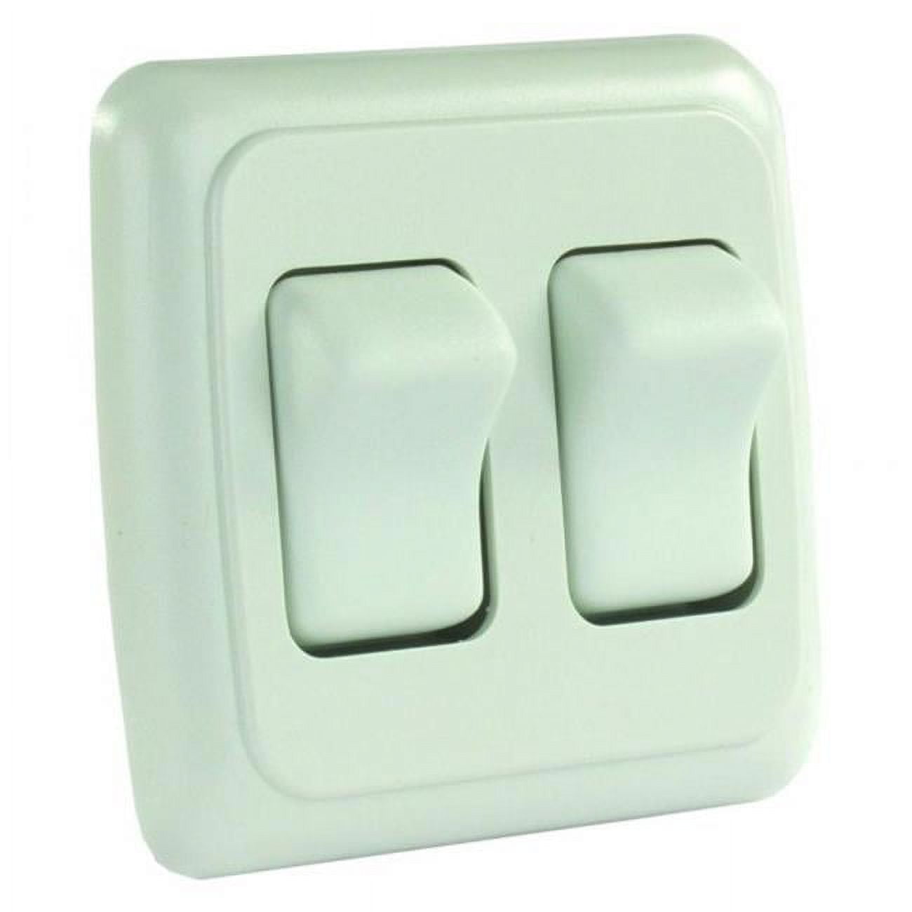 Double SPST On & Off Lighting Switch, White - Walmart.com