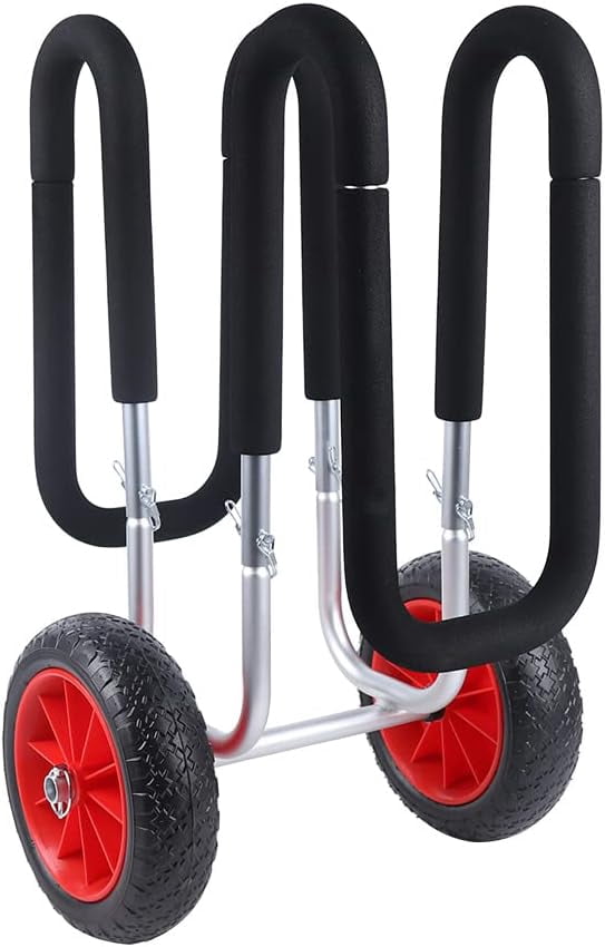 Double SUP Transport Cart Kayak Cart with Airless Wheels, Aviation ...