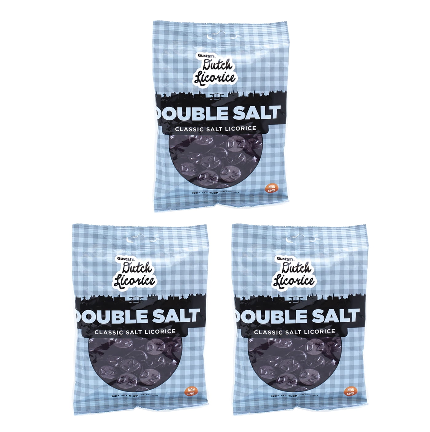Double Salt Licorice Pack of 3 (5.29oz Bag) - Walmart.com