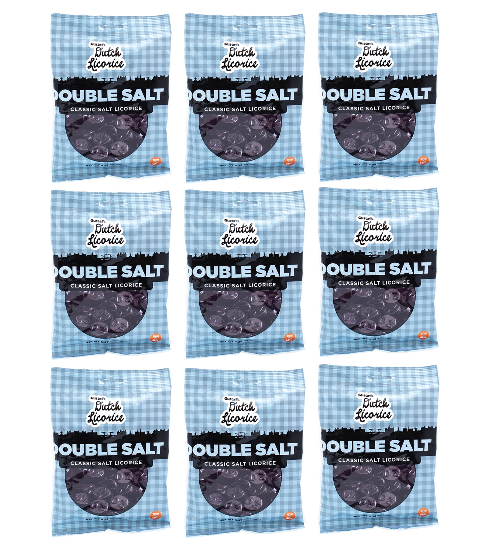 Double Salt Licorice Pack of 9 (5.29oz Bag) - Walmart.com