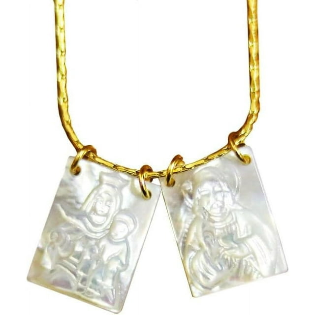 Double Scapular Jesus and Maria Scapular Necklace Scapular Symbol Charm ...