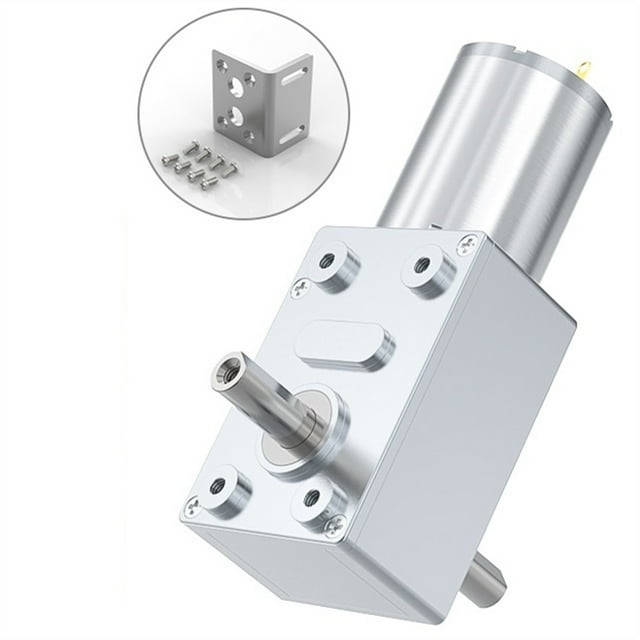 Double Shafts Turbo Worm Gear Motor High Torque JGY-370 6V 12V 24V DC ...