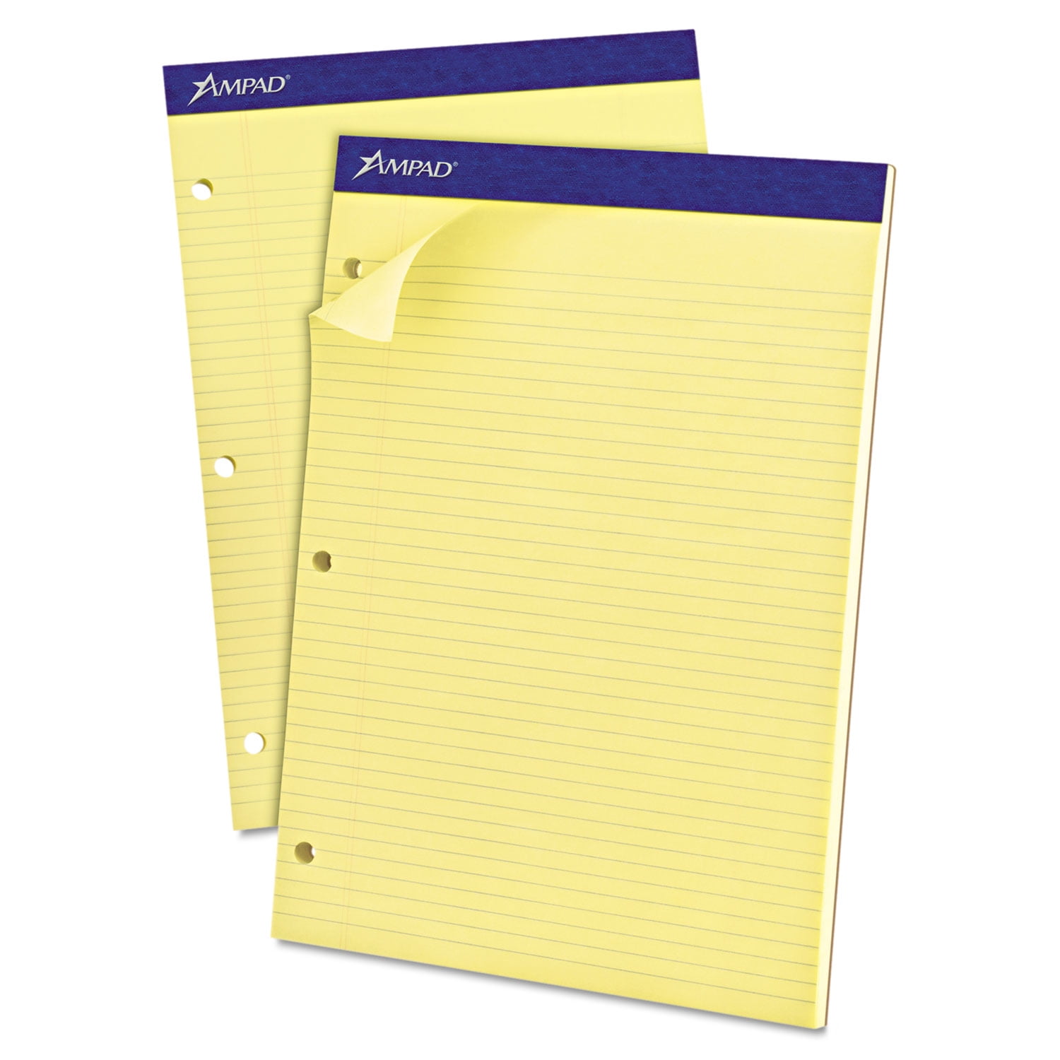 Double Sheet Pads, Narrow Rule, 100 Canary-Yellow 8.5 X 11.75 Sheets ...
