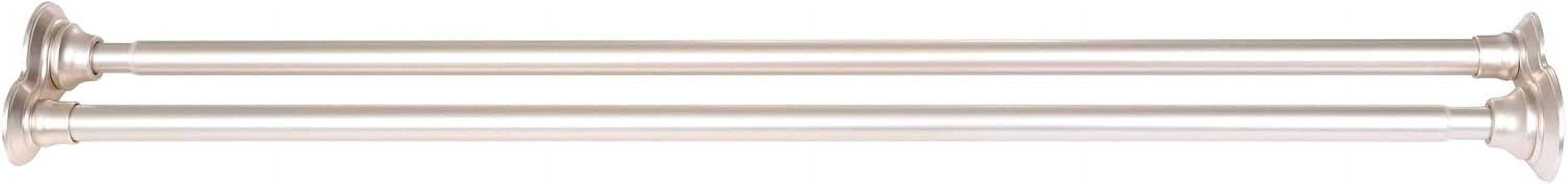 Double Shower Curtain Rod | Rustproof Aluminum Rod with Rubber End Cap ...